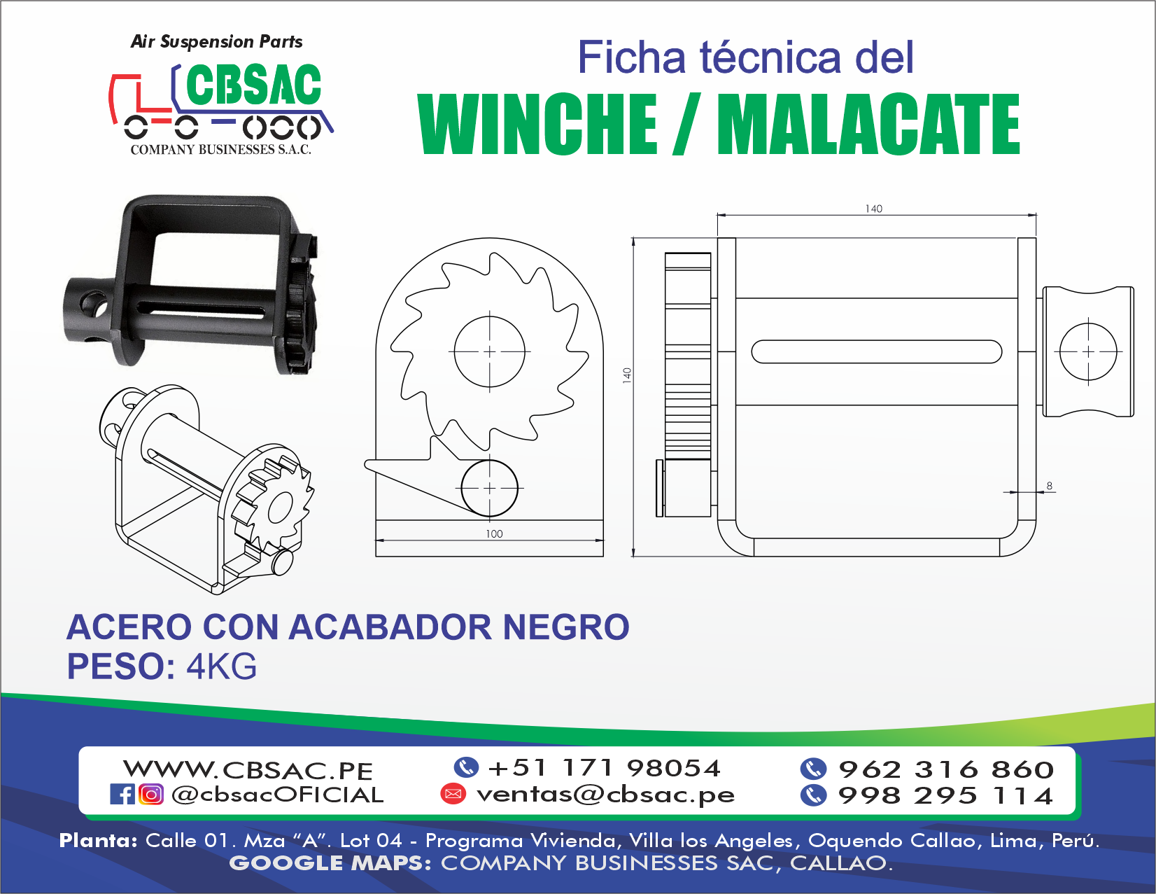 WINCHE SOLDABLE DE 4″ – CBSAC