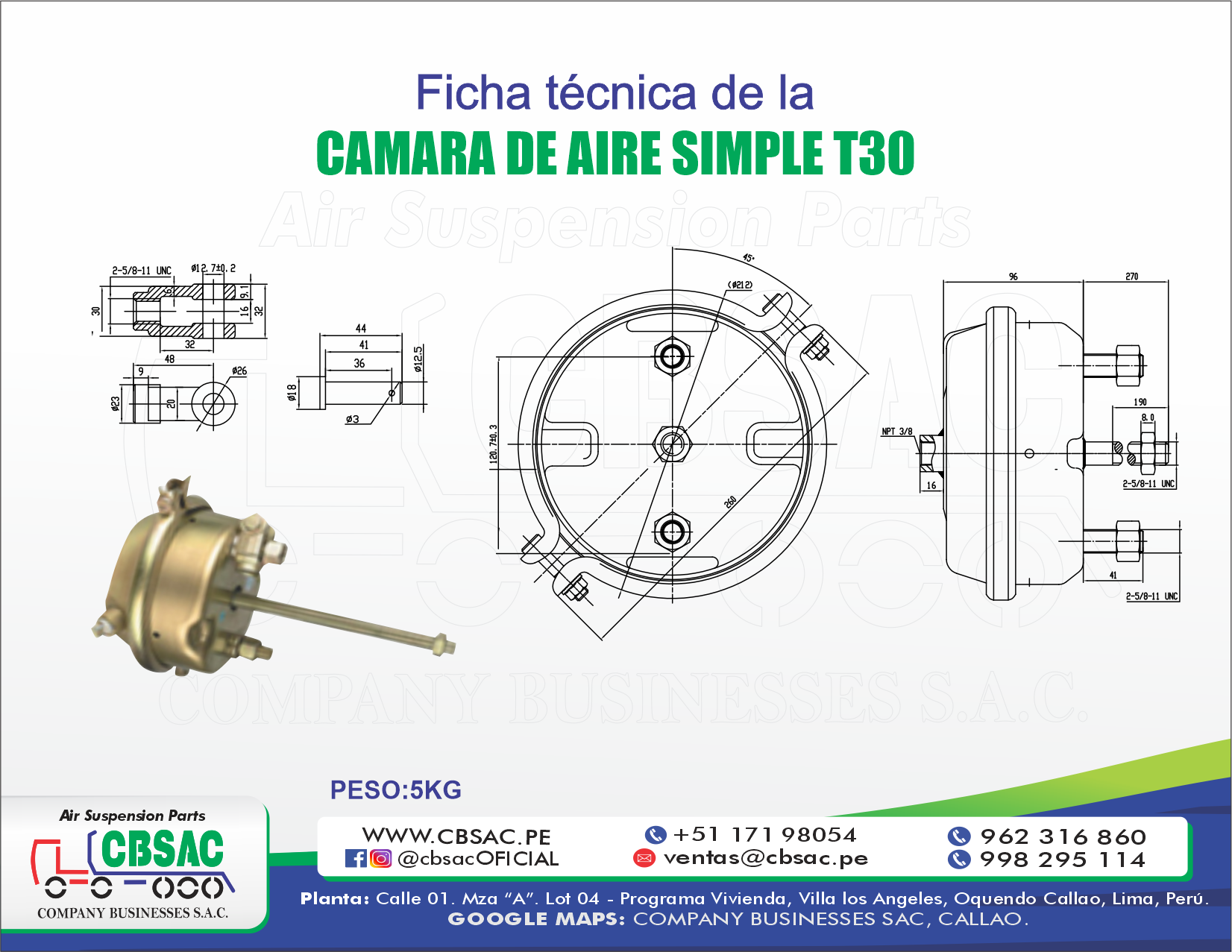 CAMARA DE AIRE SIMPLE – CBSAC